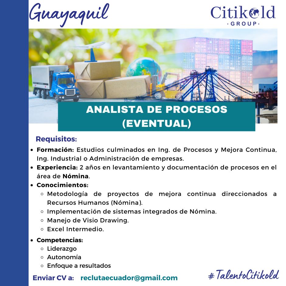 ¡Oportunidades de Empleo en Citikold S.A.!